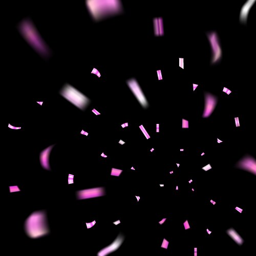 Pink confetti explosion celebration isolated Vector Image