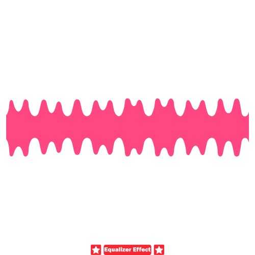 Audio waveform dynamics equalizer effect kit Vector Image