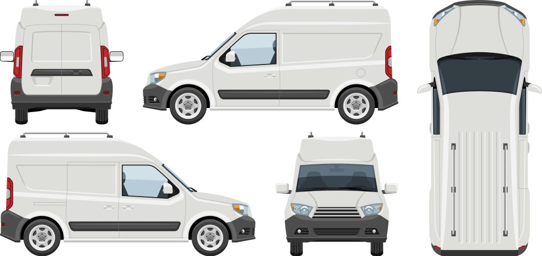 Van mockup isolated vehicle template Royalty Free Vector