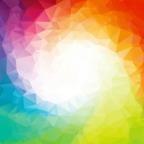Colorful rainbow polygon background Royalty Free Vector