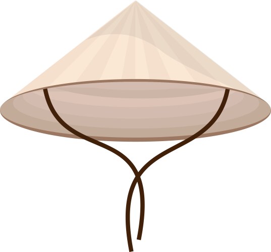 Asian conical hat icon cartoon style Royalty Free Vector