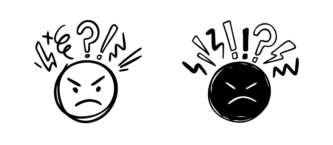 Negative thinking bad experience feedback hand Vector Image