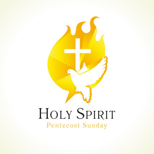 Holy Spirit Church Logo Concept Royalty Free Vector Image