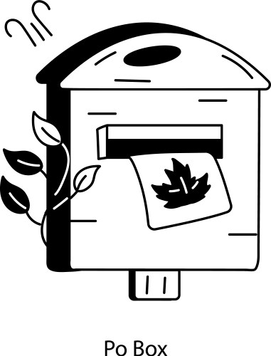 Po box Royalty Free Vector Image - VectorStock