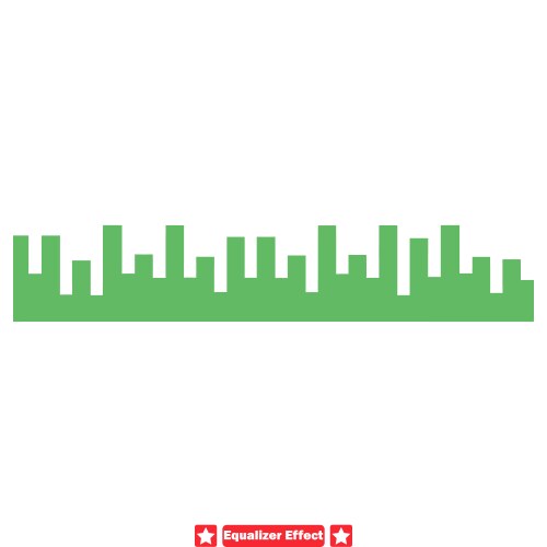 Audio waveform dynamics equalizer effect kit Vector Image