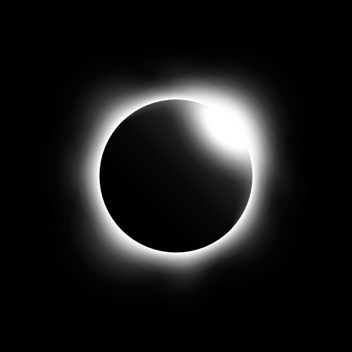 Total solar eclipse Royalty Free Vector Image - VectorStock