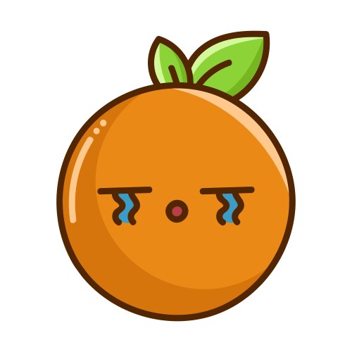 Crying emoticon cartoon Royalty Free Vector Image