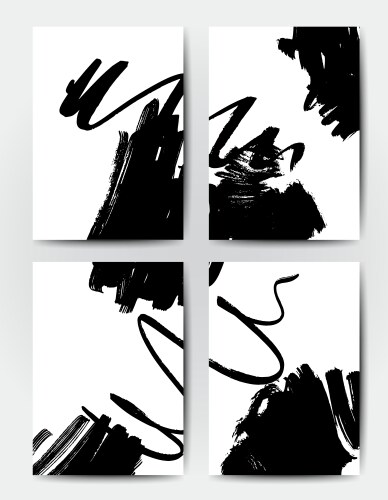 Handdrawn dry brush templates for design grunge Vector Image