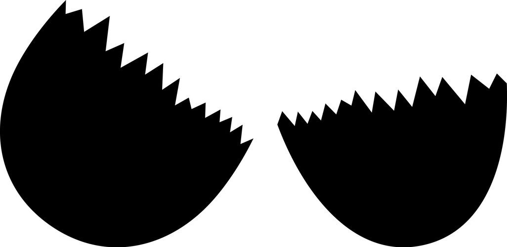 Empty egg shell icon Royalty Free Vector Image
