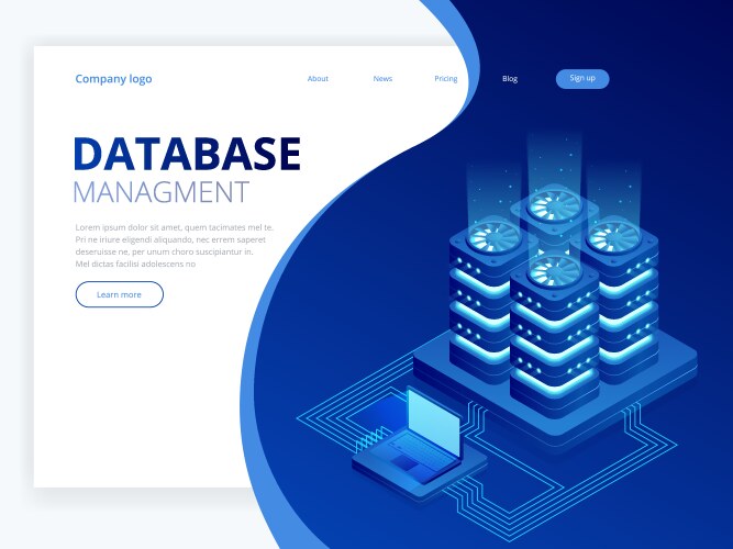 System database maintenance infographic flat Vector Image