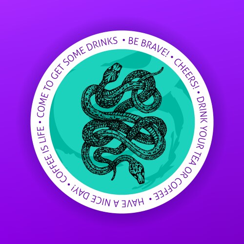 Green viper snake mascot logo design Royalty Free Vector