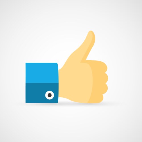 Sticker thumb up symbol like Royalty Free Vector Image