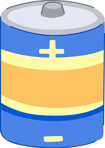 Lithium aa battery charger cartoon Royalty Free Vector Image