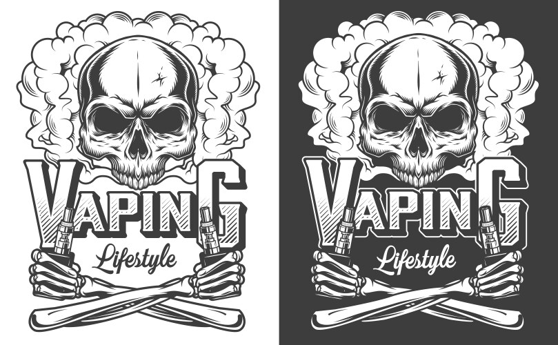 Vaping apparel design Royalty Free Vector Image