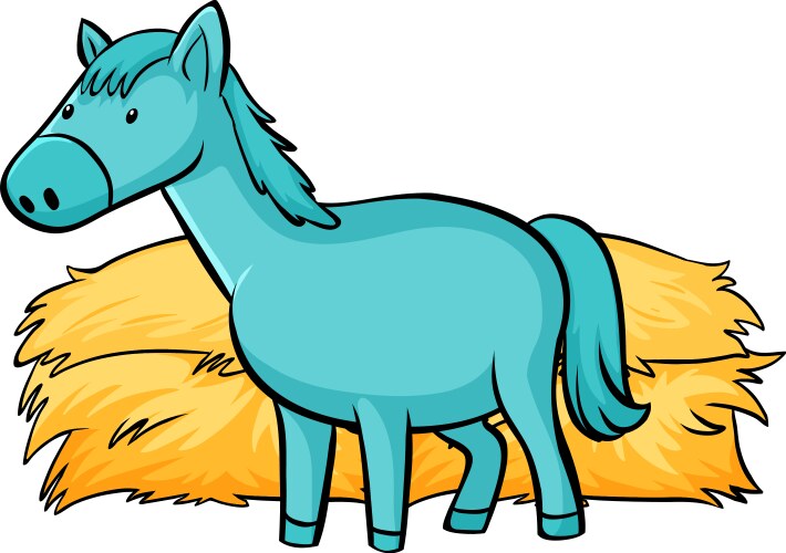 Horse farm animal cartoon Royalty Free Vector Image