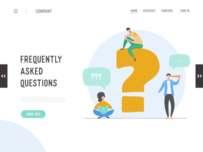 Frequently asked questions faq banner glitch icon Vector Image