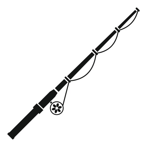 Fishing rod icon design template isolated Vector Image