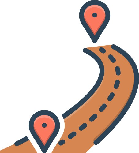 Route Royalty Free Vector Image - VectorStock