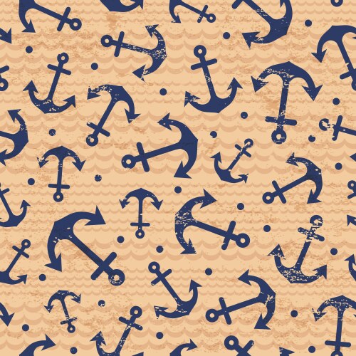 Fish and shells seamless Royalty Free Vector Image