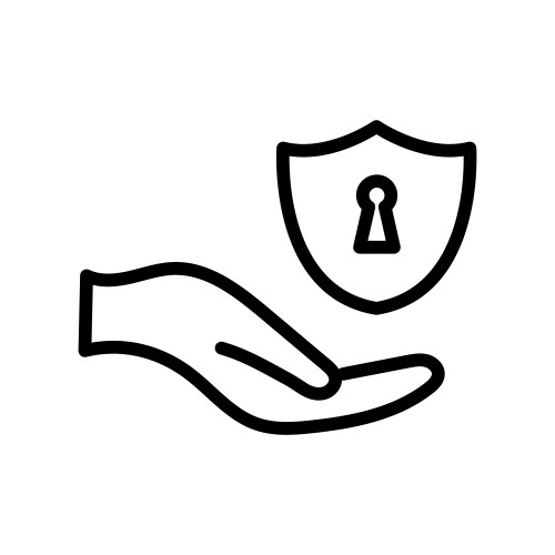 Charity give line icon logo image Royalty Free Vector Image