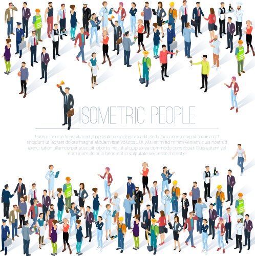 Community banner - diverse crowd cartoon people Vector Image
