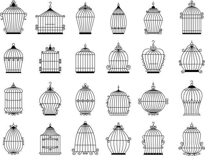 Bird Cage Line Drawing Vector Images (over 620)