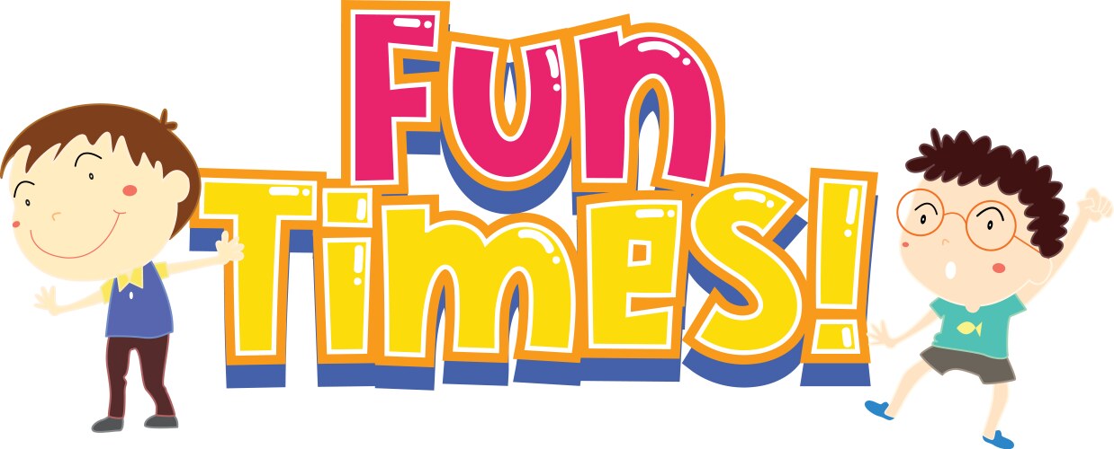 Font design for word spelling time with kids Vector Image