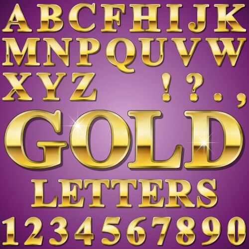 Gold Letters Vector Images (over 280,000)