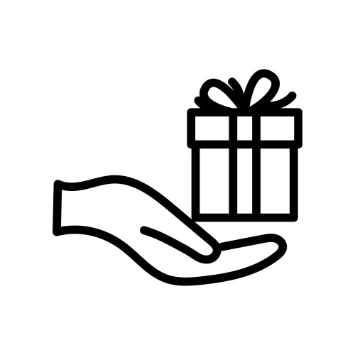 Charity give line icon logo image Royalty Free Vector Image