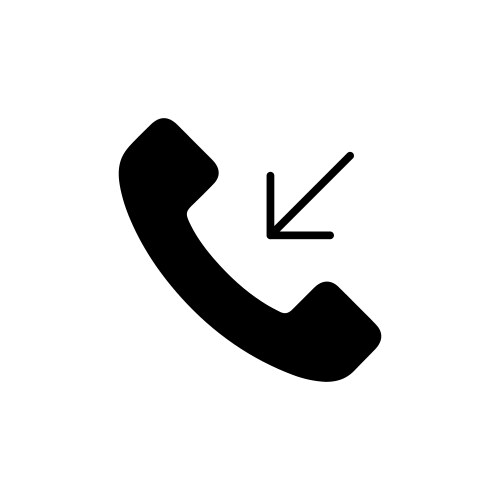 Incoming call icon set received symbol Royalty Free Vector