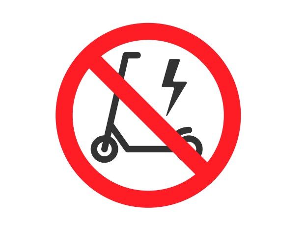 No electric scooter or bike traffic sign i Vector Image