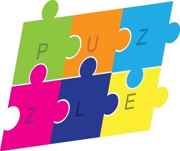 Puzzle logo Royalty Free Vector Image - VectorStock
