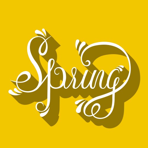 Typographic design lettering spring Royalty Free Vector