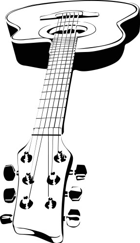 White electric guitar Royalty Free Vector Image