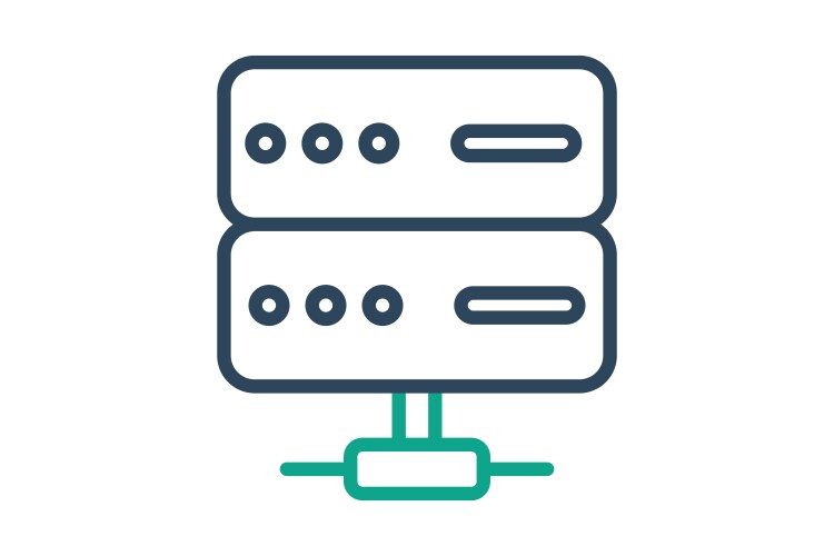 Cloud server icon related to information Vector Image
