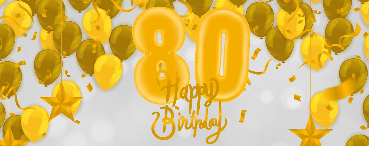 80th birthday party Vector Images & Graphics for Commercial Use ...