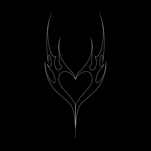 Cyber Gothic Sigil Heart Royalty Free Vector Image