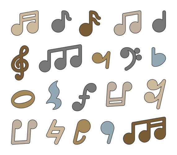 Music Symbols Clip Art Clip Art Music Notes Outline Outline Of Music