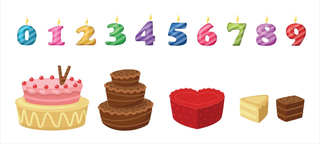 Birthday candle number 105 Royalty Free Vector Image