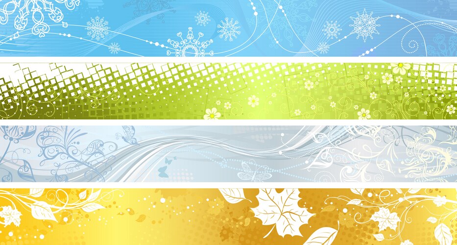 Four seasons banners Vector Images & Graphics for Commercial Use ...