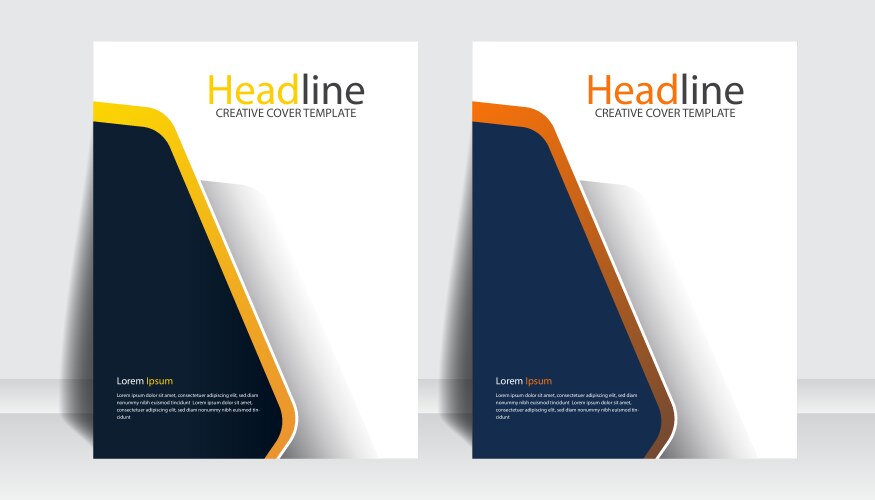 Creative business book cover page design template Vector Image