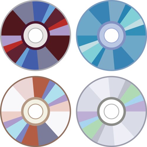 Realistic cd disk on transparent background Vector Image