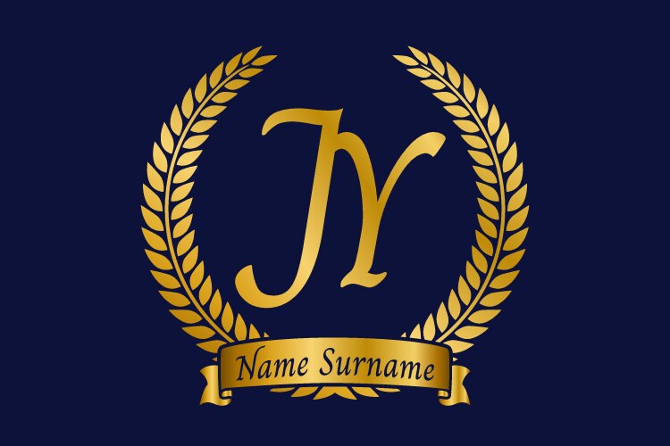 Initial letter y and t yt monogram logo design Vector Image