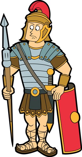 Cartoon roman army Royalty Free Vector Image - VectorStock