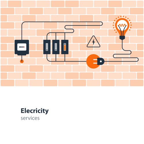 Electricity connection electrical services Vector Image