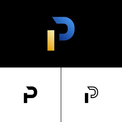 Stencil font modern technology alphabet Royalty Free Vector