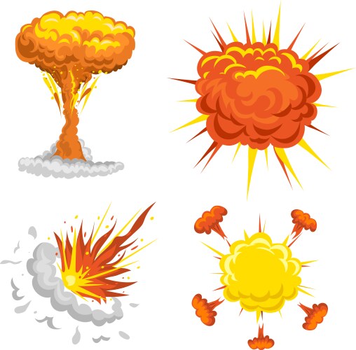 Bomb explosion Royalty Free Vector Image - VectorStock