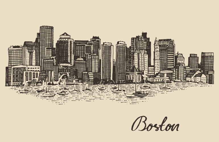 Boston Skyline Vector Images (over 470)