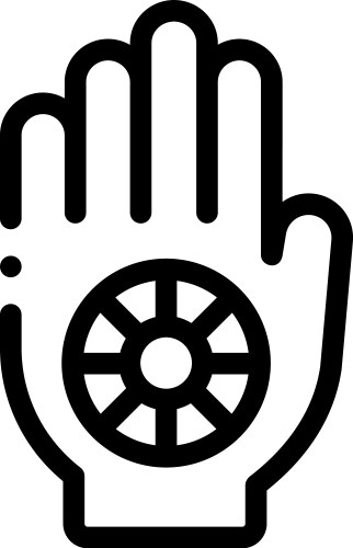 Dharma icon thin linear style design isolated Vector Image