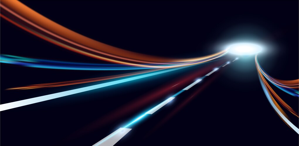 Bright spotlights beams flash and light effect Vector Image